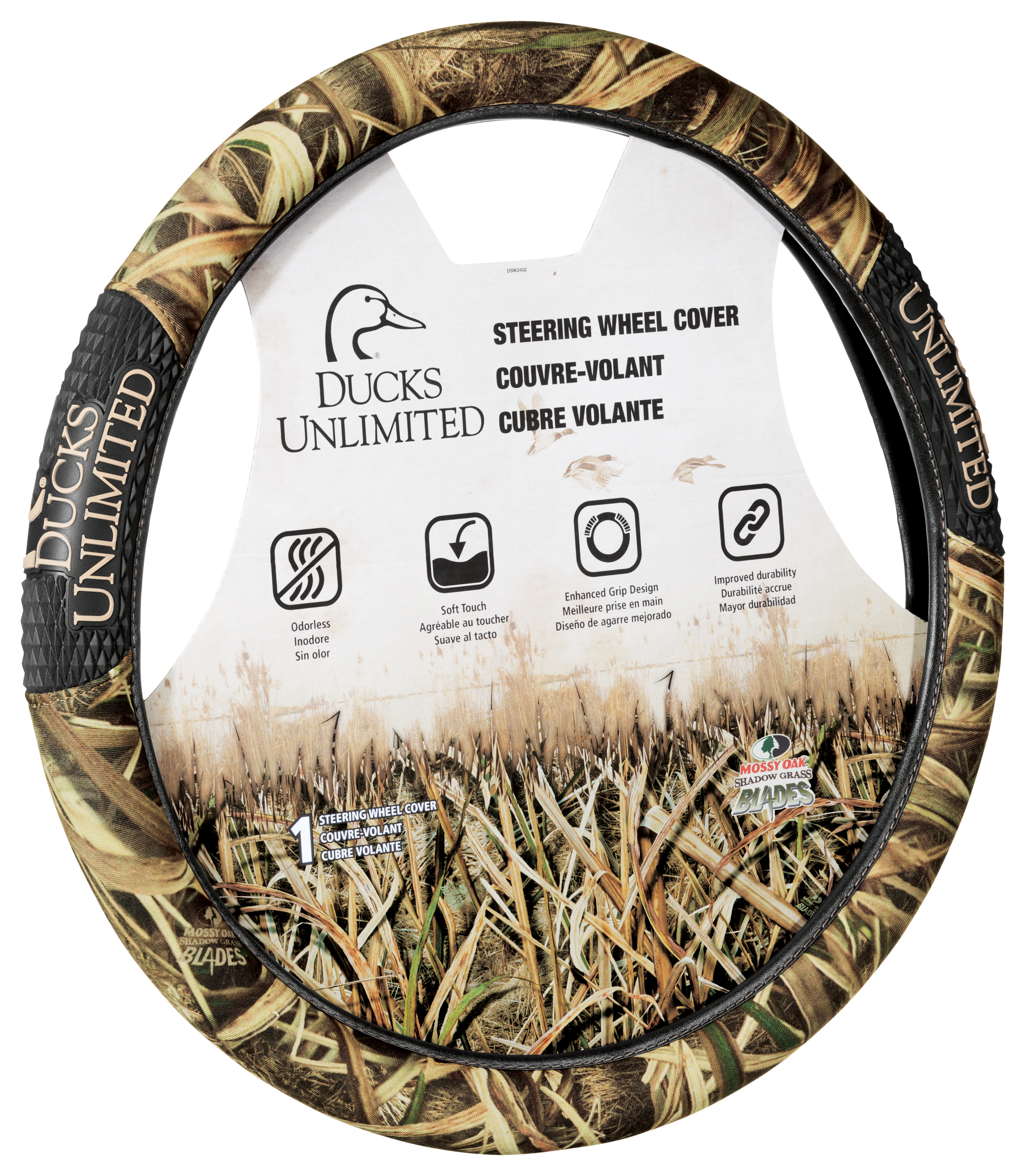 Signature Automotive Ducks Unlimited 2 Grip Steering Wheel Cover | Bass ...